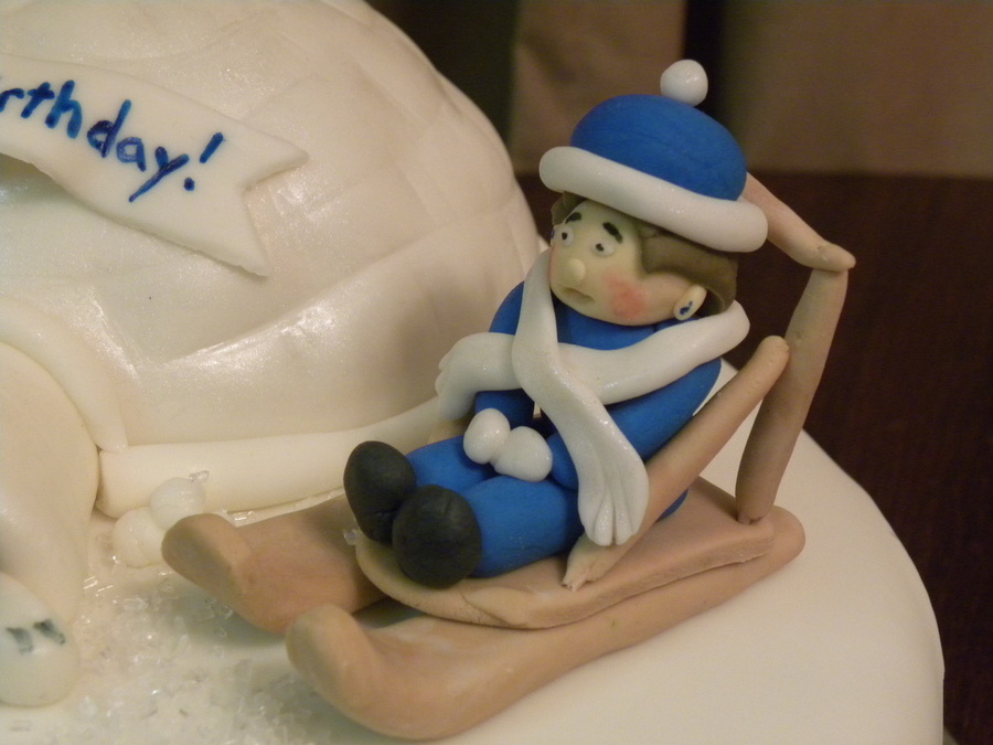 Husky Dog Sledding Cake - CakeCentral.com