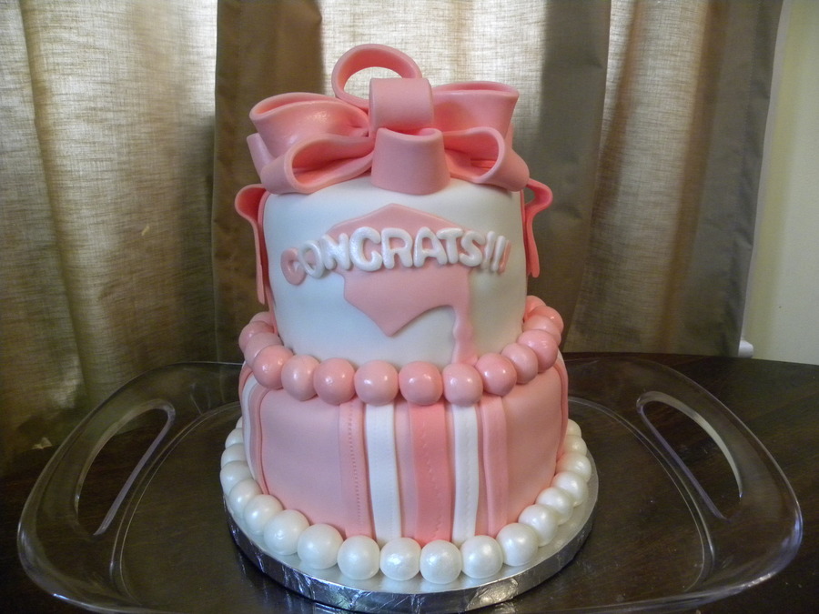 Pink Graduation Cake - CakeCentral.com