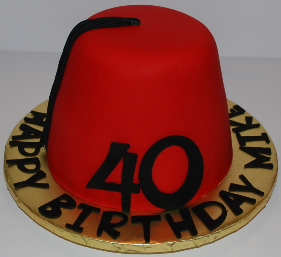 Fez Hat Birthday Cake - CakeCentral.com
