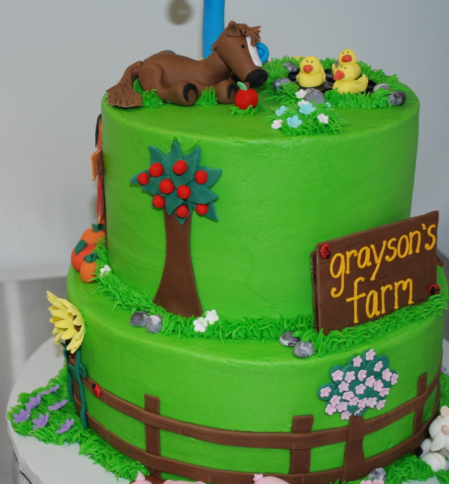 Farm Birthday Cake - CakeCentral.com