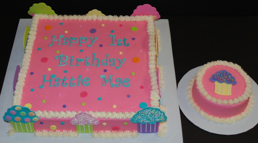 Cupcake Theme Birthday Cake - CakeCentral.com