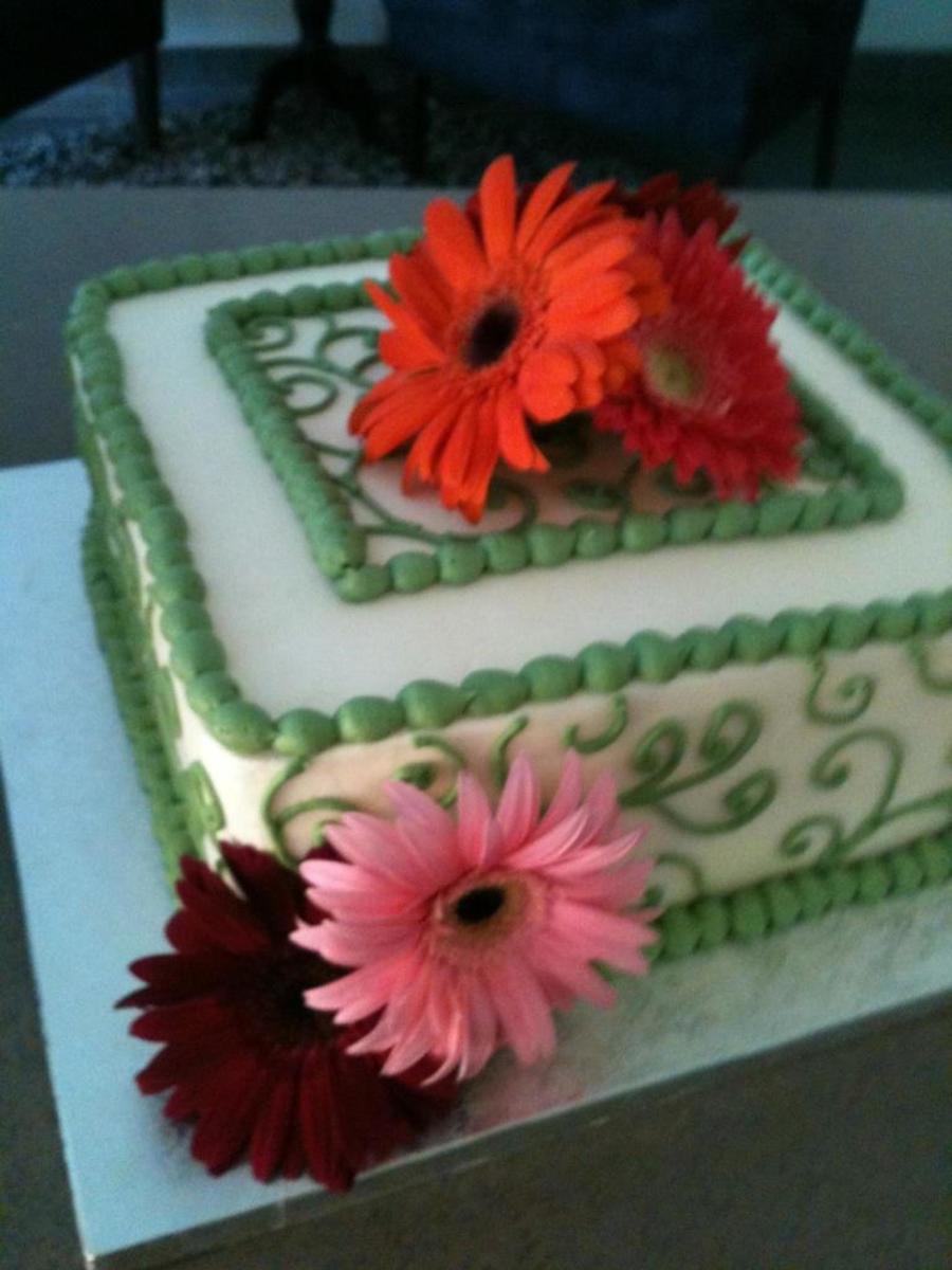 Gerbera Daisy Birthday Cake - CakeCentral.com