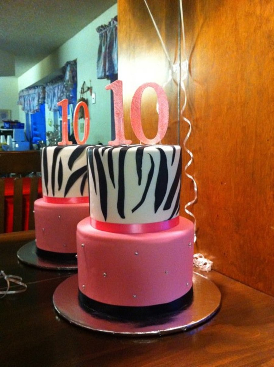 Zebra Birthday Cake - CakeCentral.com
