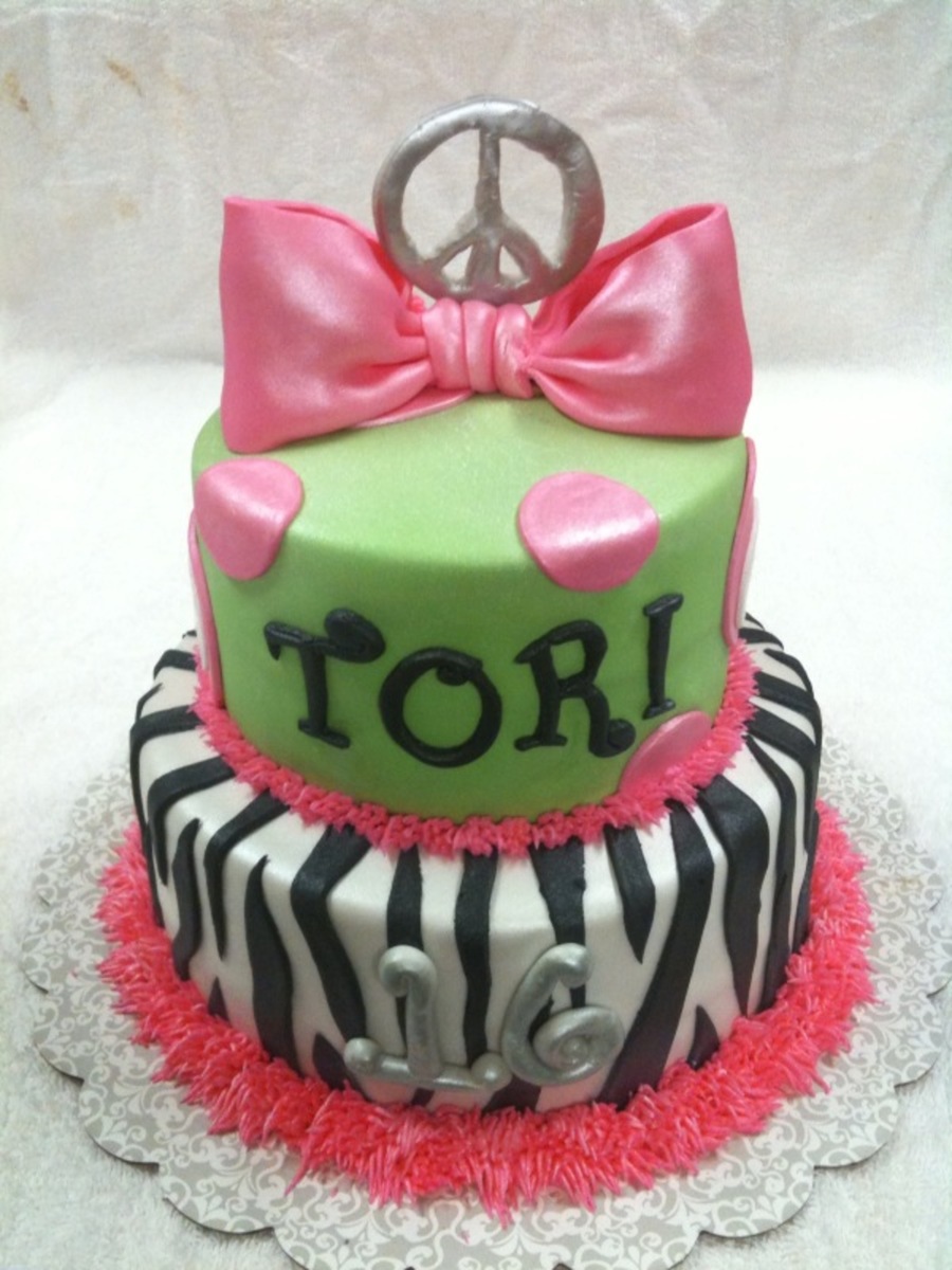 Funky Birthday Cake - CakeCentral.com