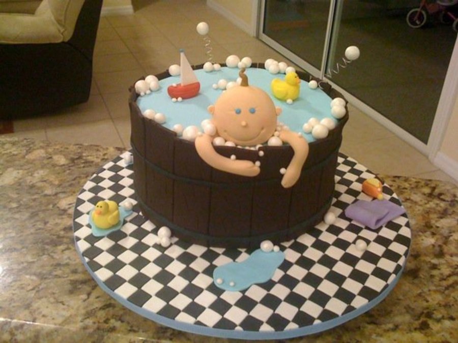 Bath Tub Baby Shower Cake - CakeCentral.com
