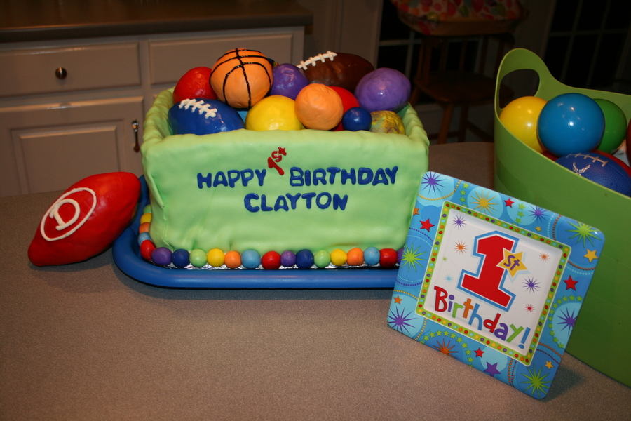 First Birthday Ball Cake - CakeCentral.com