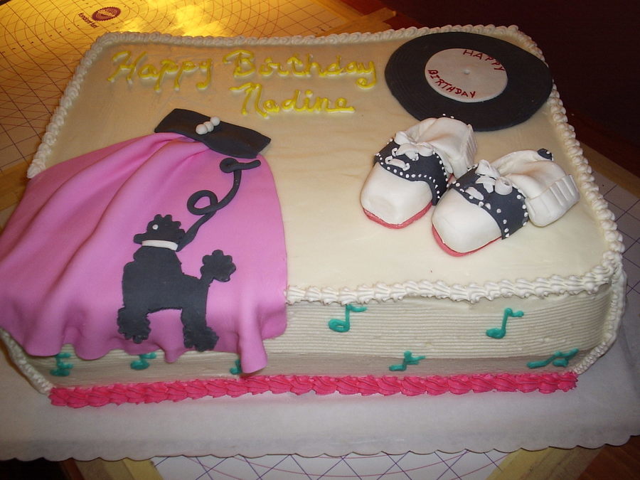 Sock Hop Theme Birthday Cake - CakeCentral.com