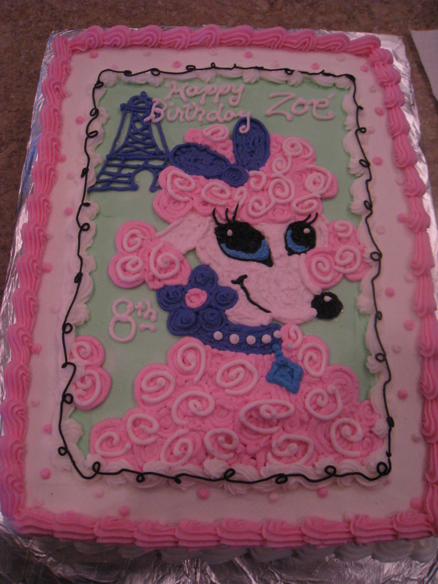 Pink Poodle Cake - CakeCentral.com