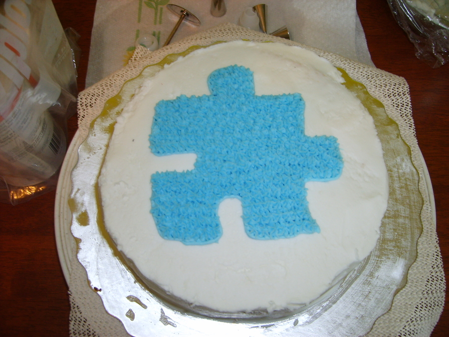 Puzzle Piece Cake - CakeCentral.com