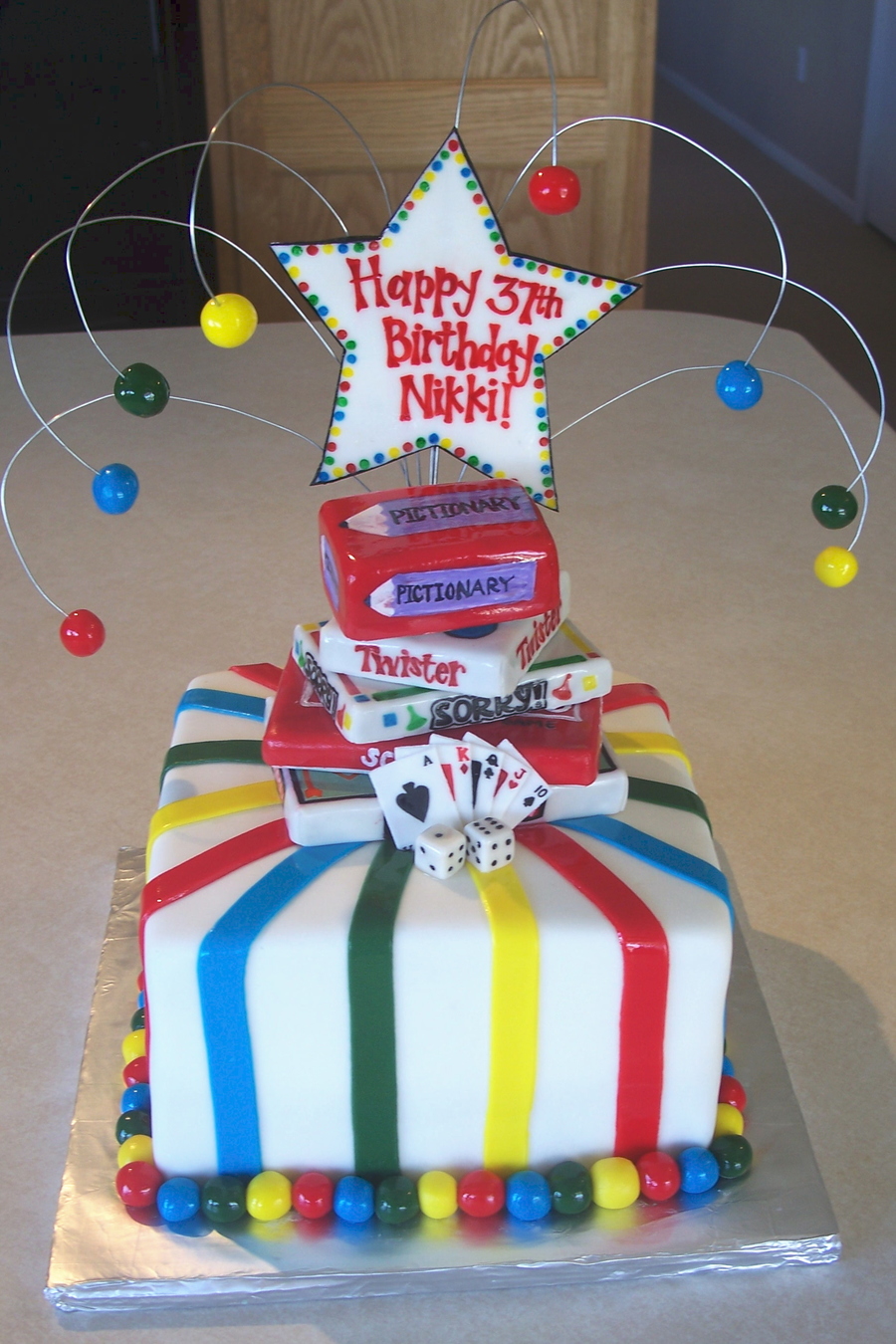 Board Game Party Cake - CakeCentral.com