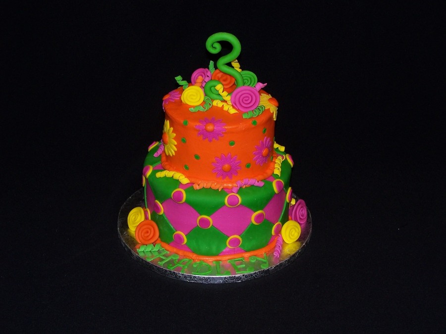 Bright Birthday Cake - CakeCentral.com