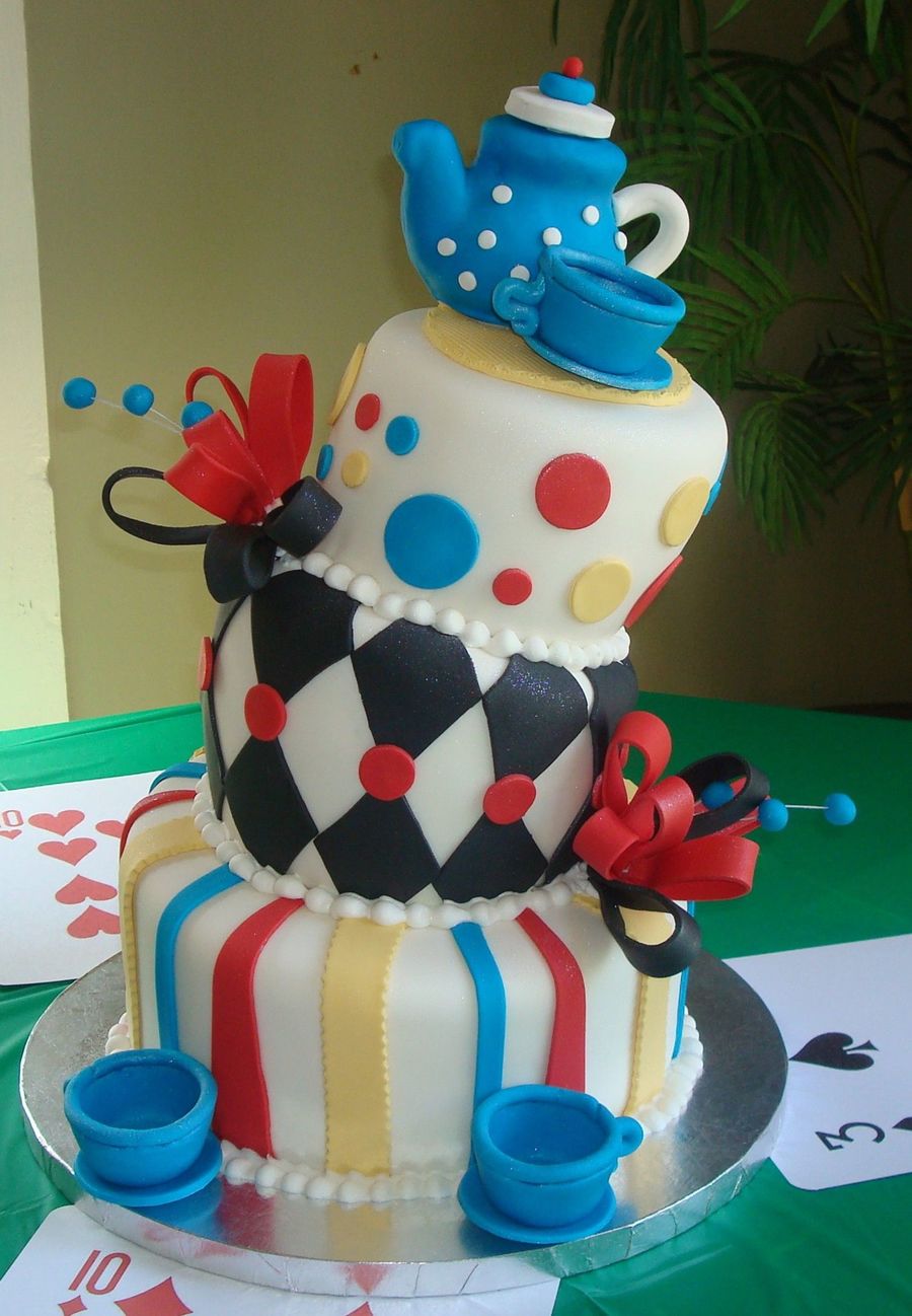 Tea Cup /mad Hatter Topsy Turvy - CakeCentral.com