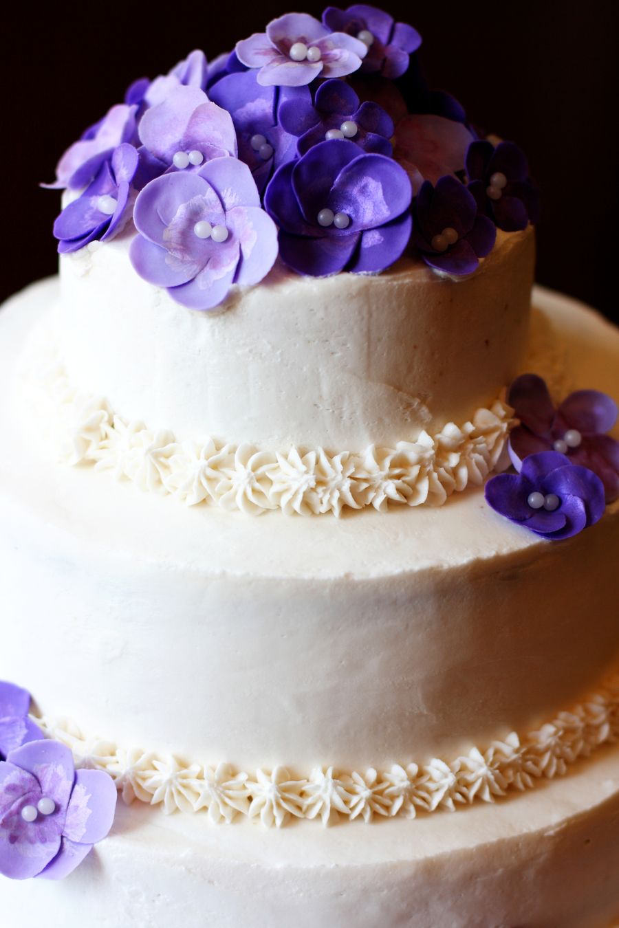 Violets Wedding Cake - CakeCentral.com