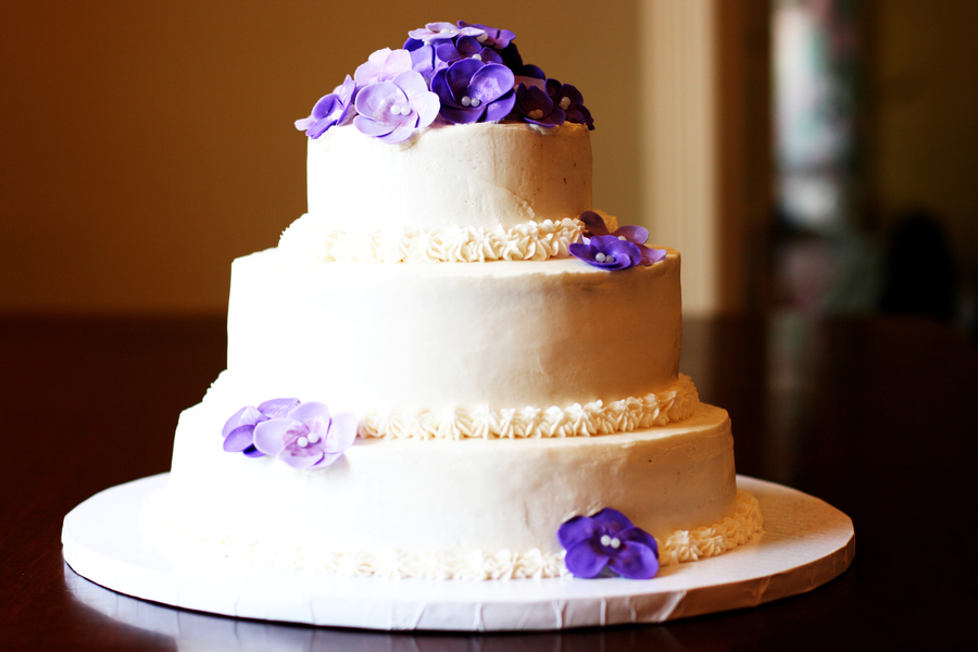 Violets Wedding Cake - CakeCentral.com