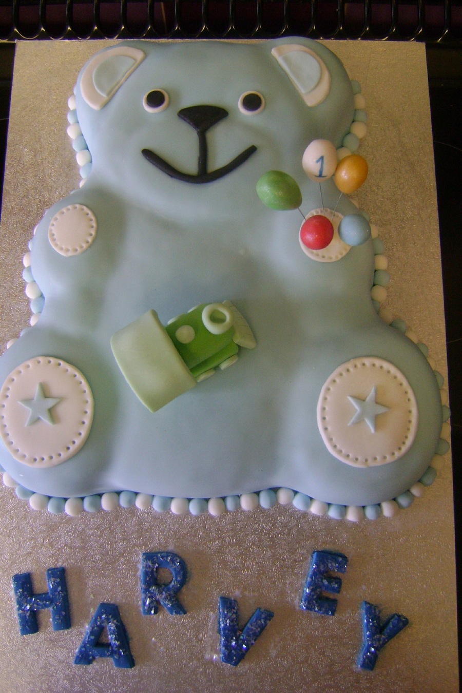 Blue Teddy Bear - CakeCentral.com