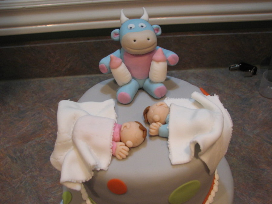 Baby Shower Cake - Bull Themed - CakeCentral.com