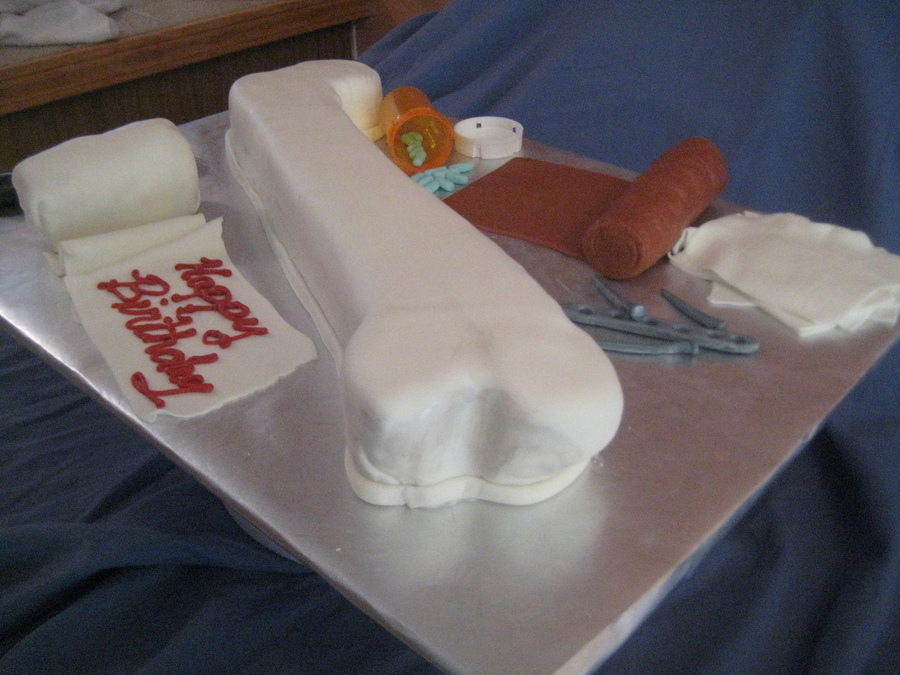 Orthopedic Birthday Cake(Femur Cake) - CakeCentral.com