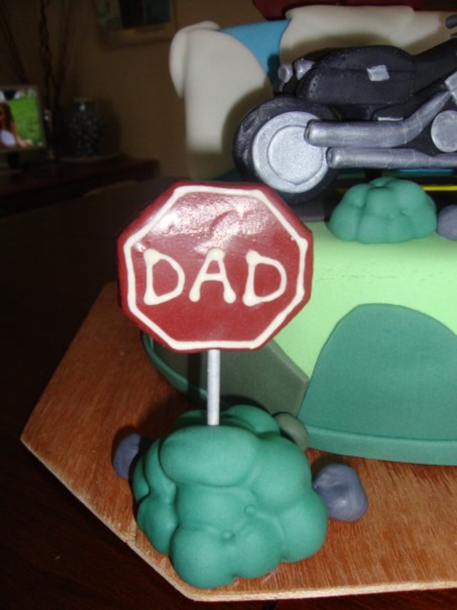 Motorcyle Themed Birthday Cake - CakeCentral.com