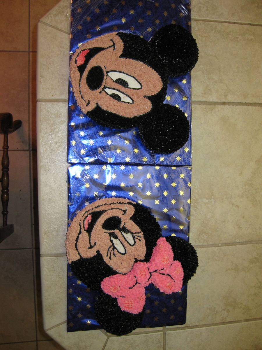 Mickey And Minnie For Boy/girl Twins - CakeCentral.com