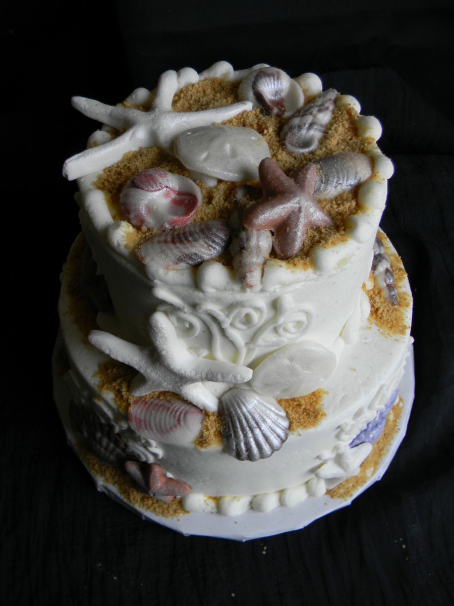 Sea Shell Wedding Cake - CakeCentral.com