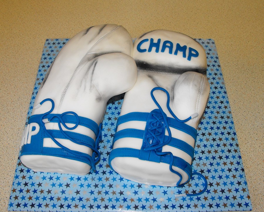 Boxing Gloves Cake - CakeCentral.com