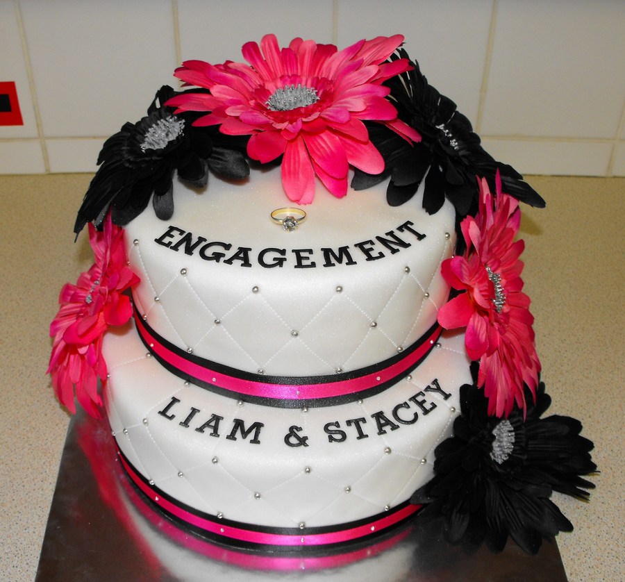 Engagement Cake - CakeCentral.com