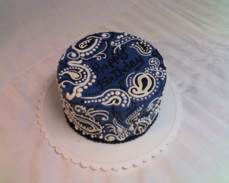 Paisley Birthday Cake - CakeCentral.com