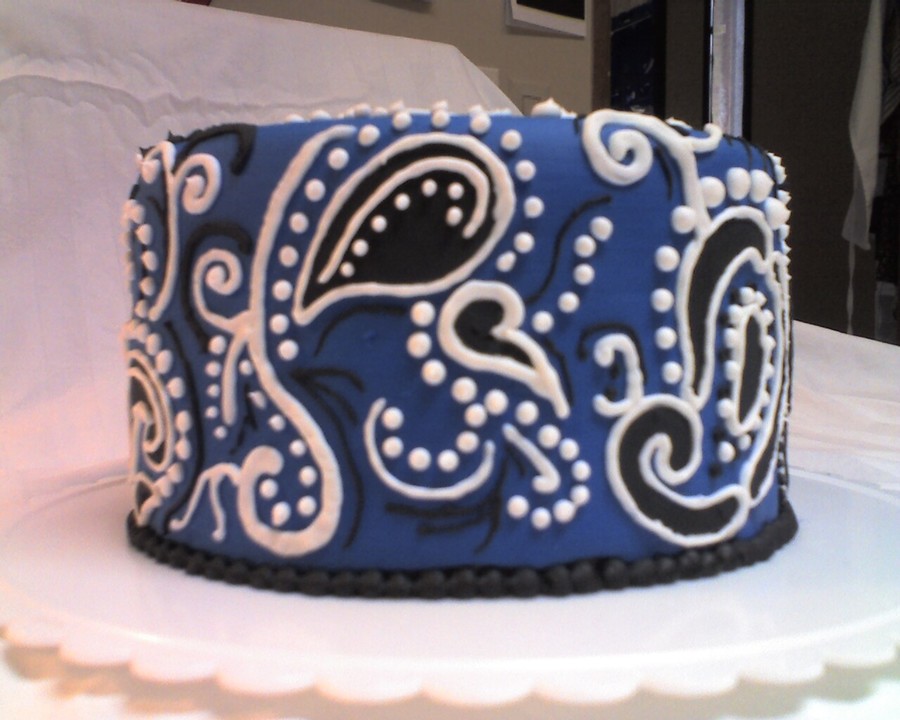 Paisley Birthday Cake - CakeCentral.com