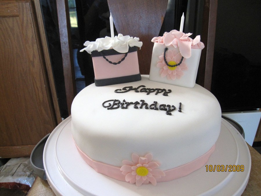 Shopping Bag Birthday Cake - CakeCentral.com