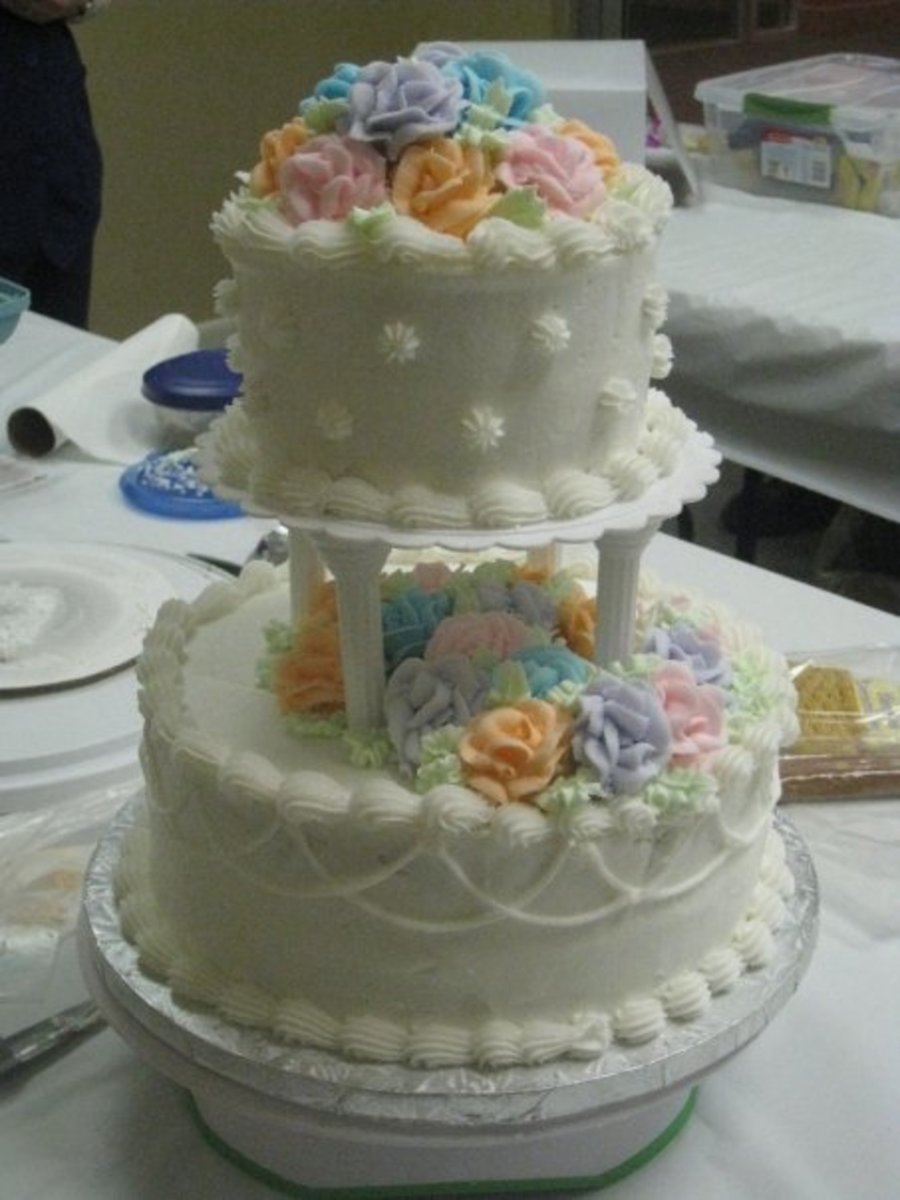 Final Cake - Tiered Wedding Cake - CakeCentral.com