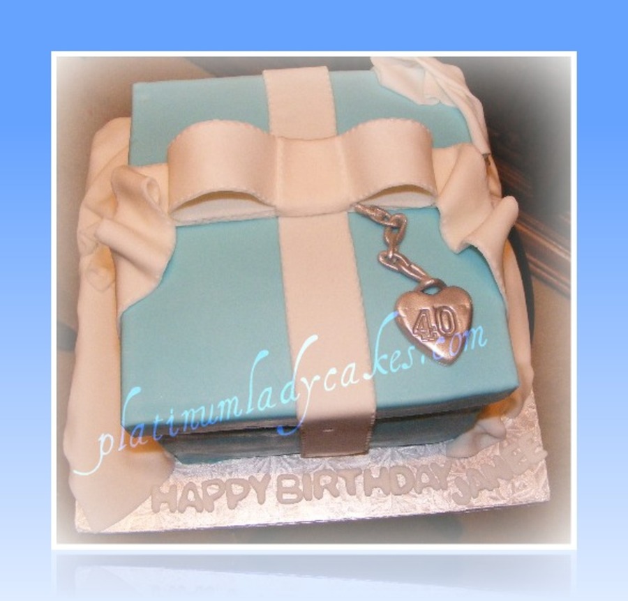 Tiffany Blue Box Cake - CakeCentral.com