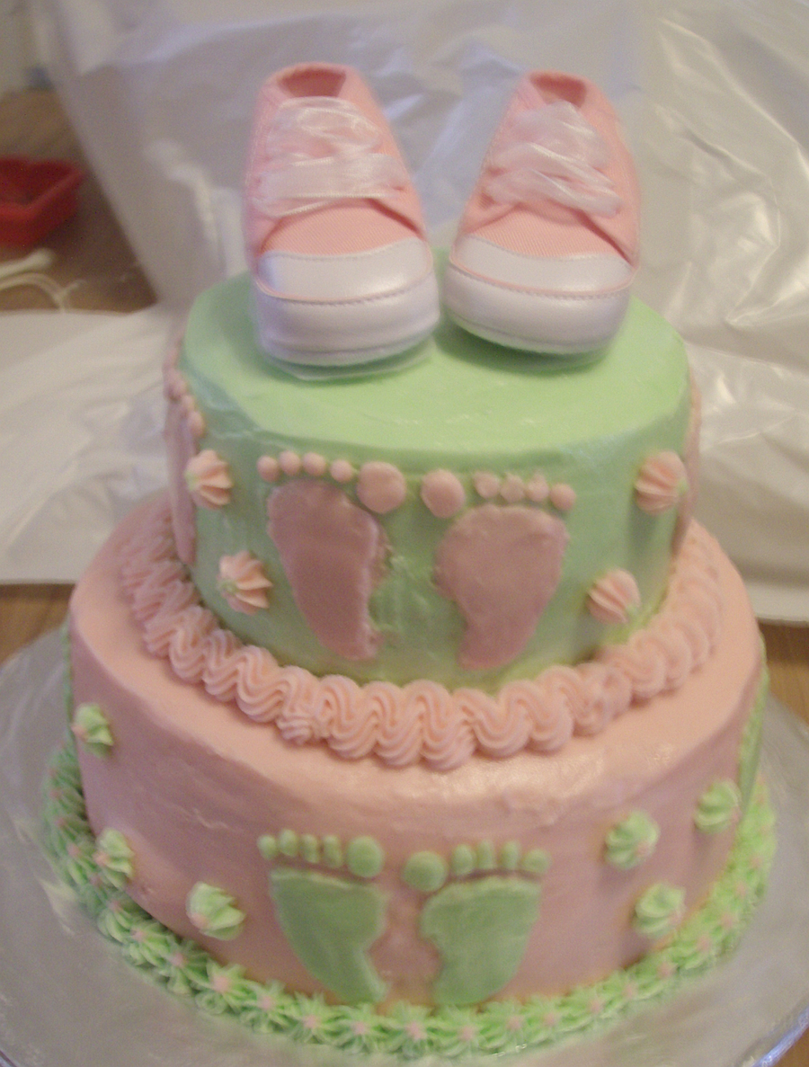 Footprint's Baby Shower Cake - CakeCentral.com