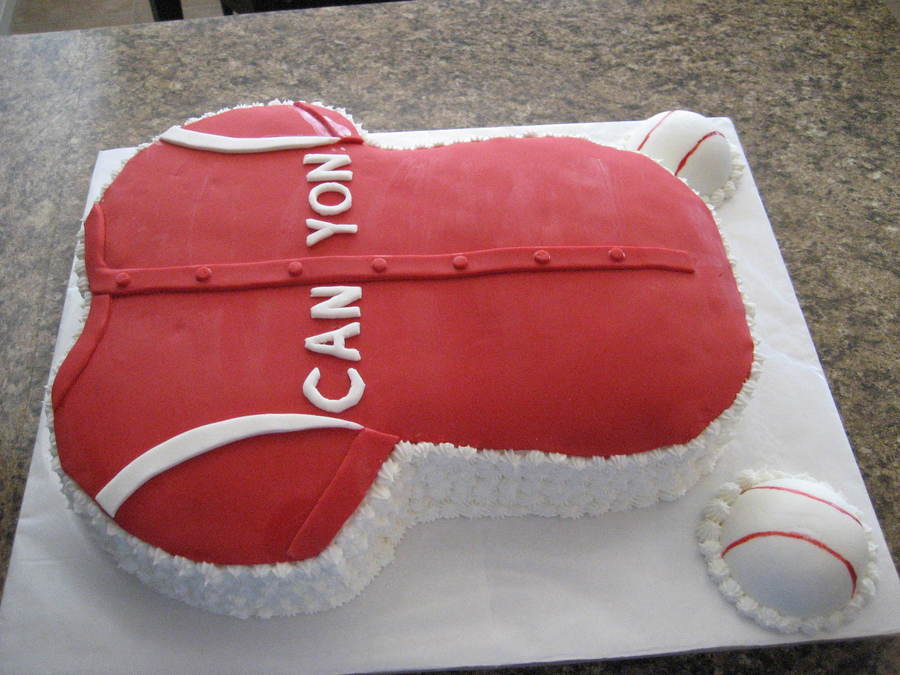 Baseball Jersey Birthday Cake - CakeCentral.com