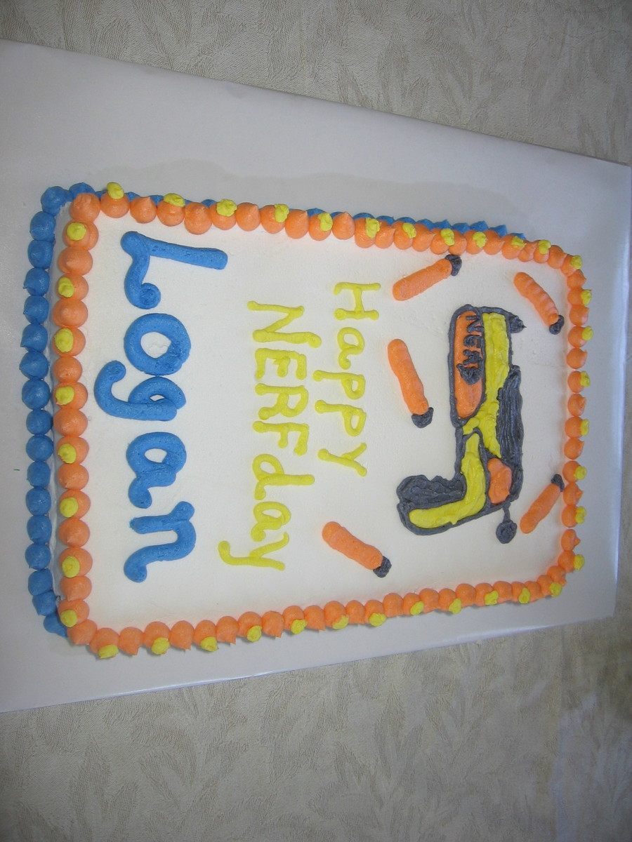 Nerf Gun Cake - CakeCentral.com