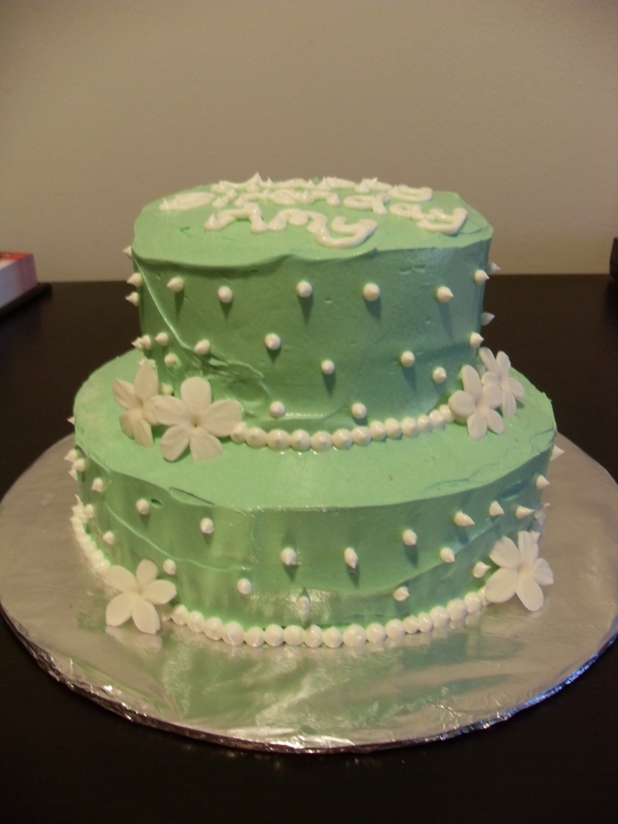 Green Birthday Cake - CakeCentral.com