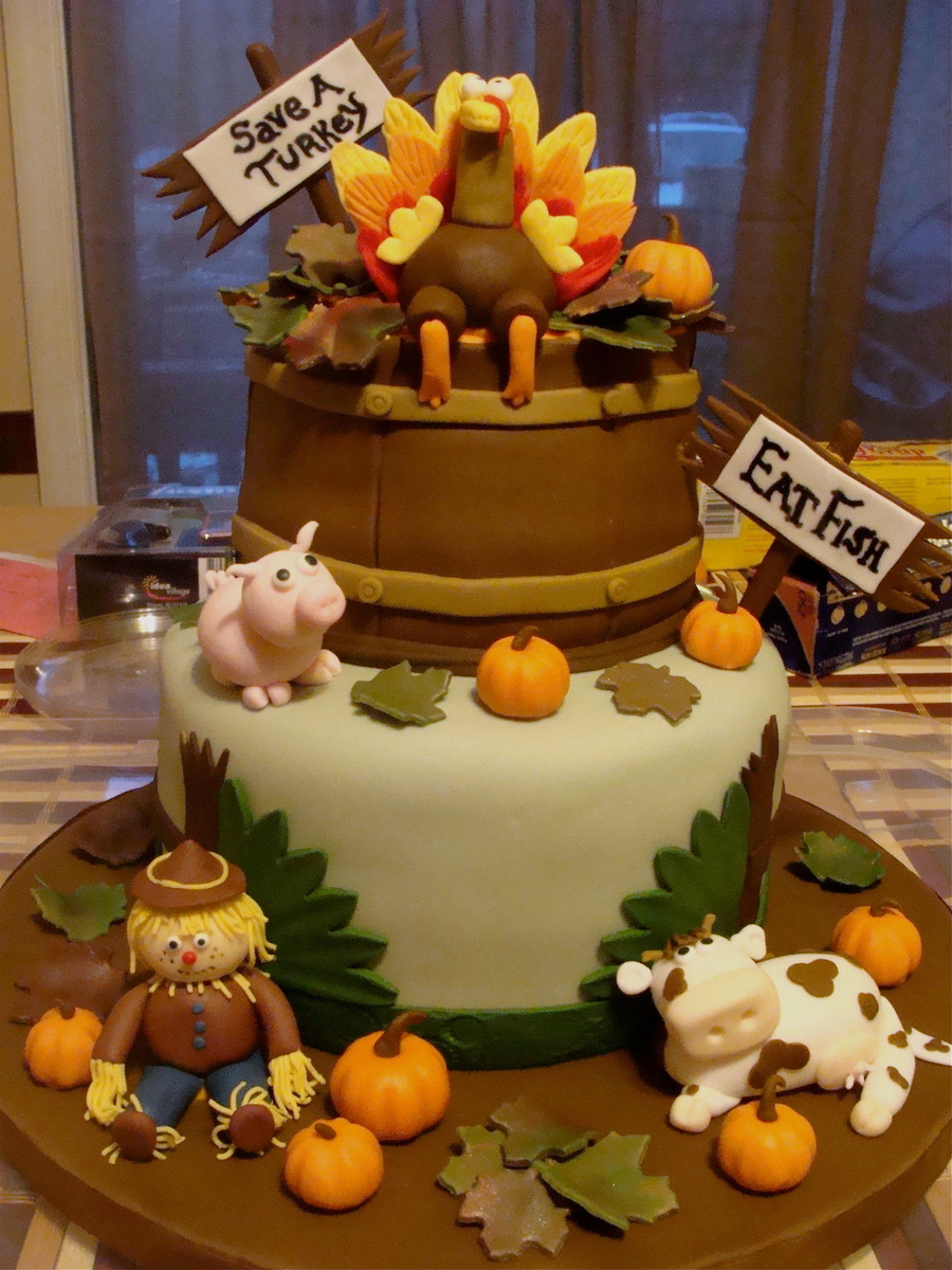 Thanksgiving "save A Turkey" Cake - CakeCentral.com