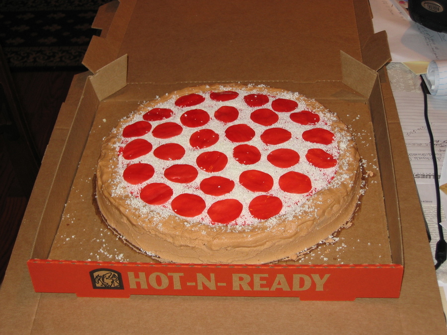 Pepperoni Pizza Cake - CakeCentral.com