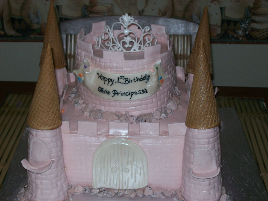 Tiara Castle Cake - CakeCentral.com