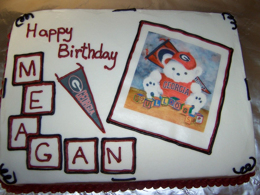 Georgia Bulldog Teddy Bear - CakeCentral.com