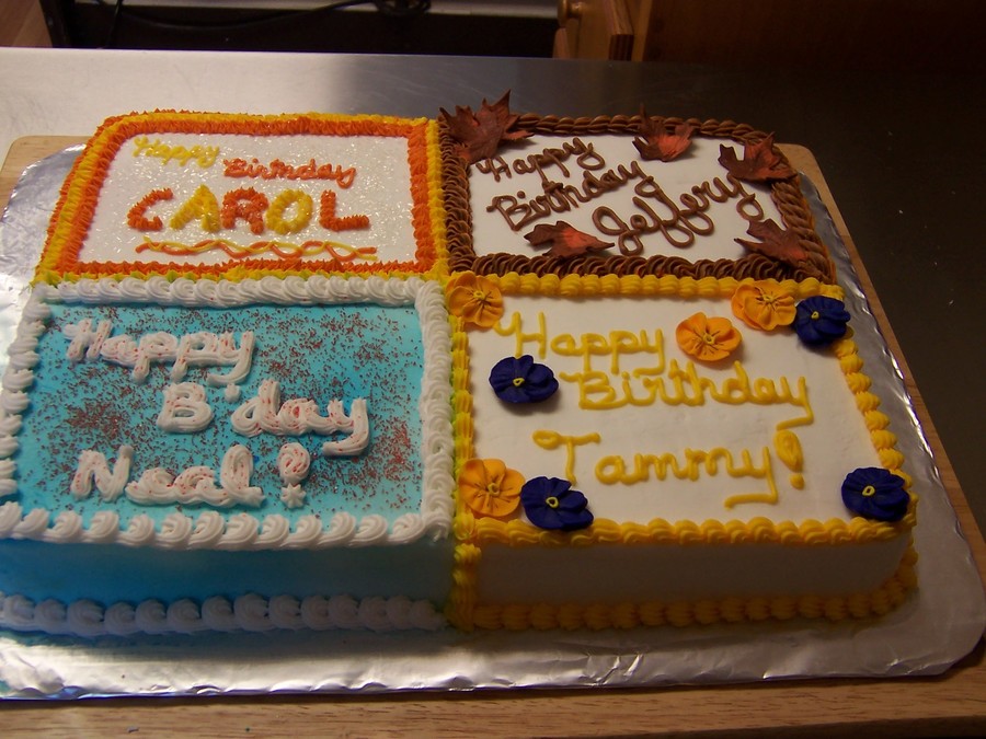 4 Way Birthday - CakeCentral.com