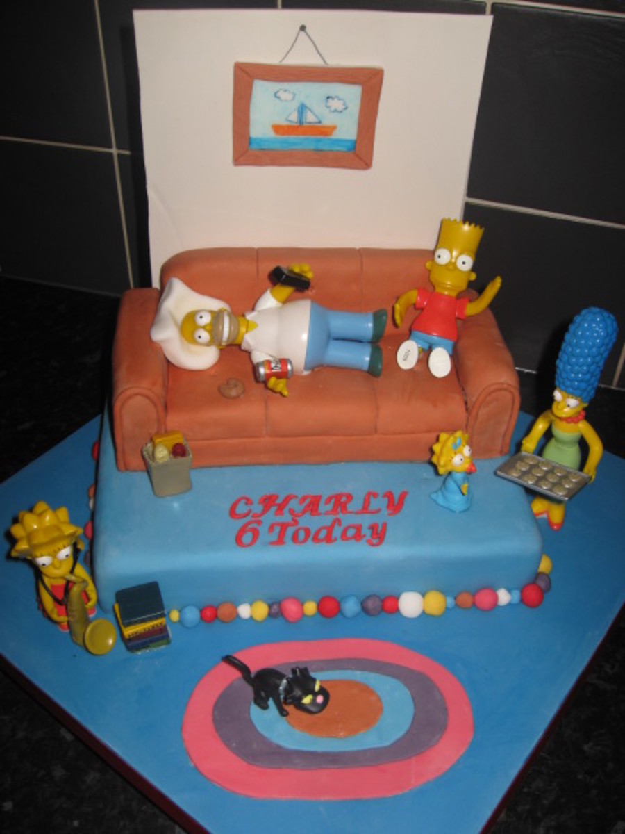Ths Simpsons Living Room Cake - CakeCentral.com
