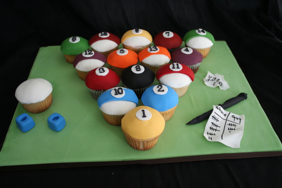 Billiards Cupcakes - CakeCentral.com