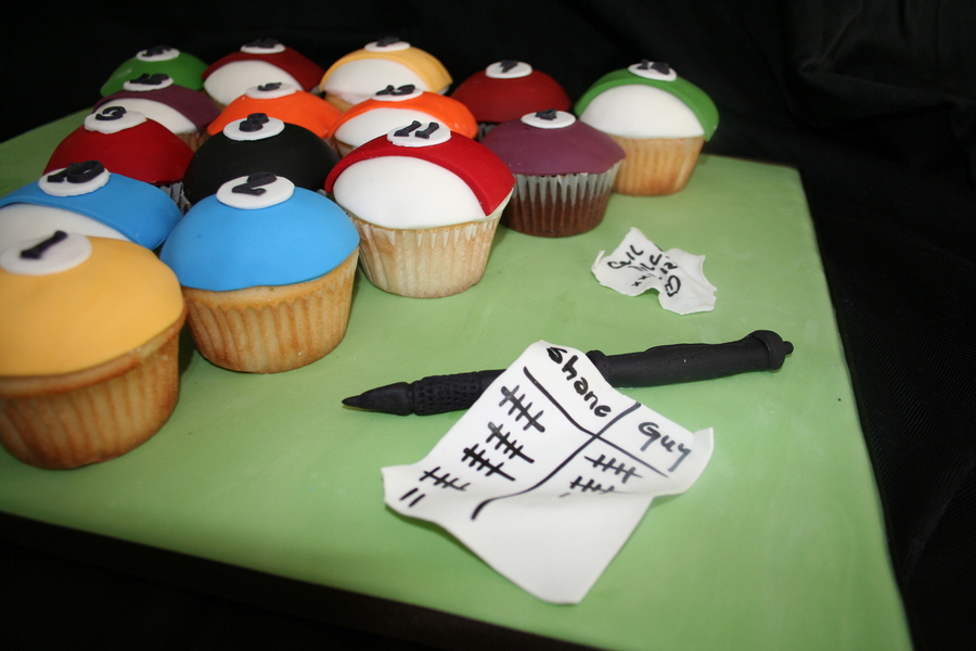 Billiards Cupcakes - CakeCentral.com