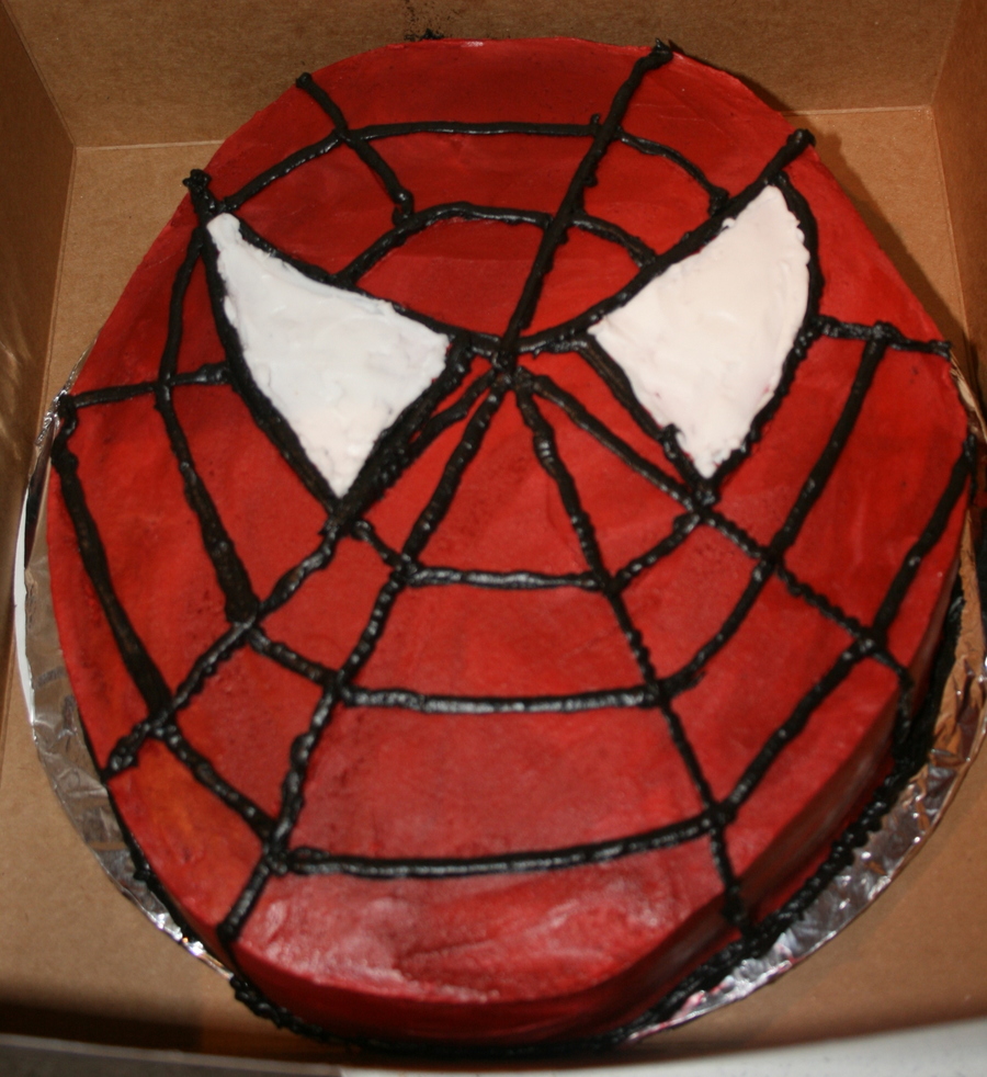 Spiderman Face Cake - CakeCentral.com