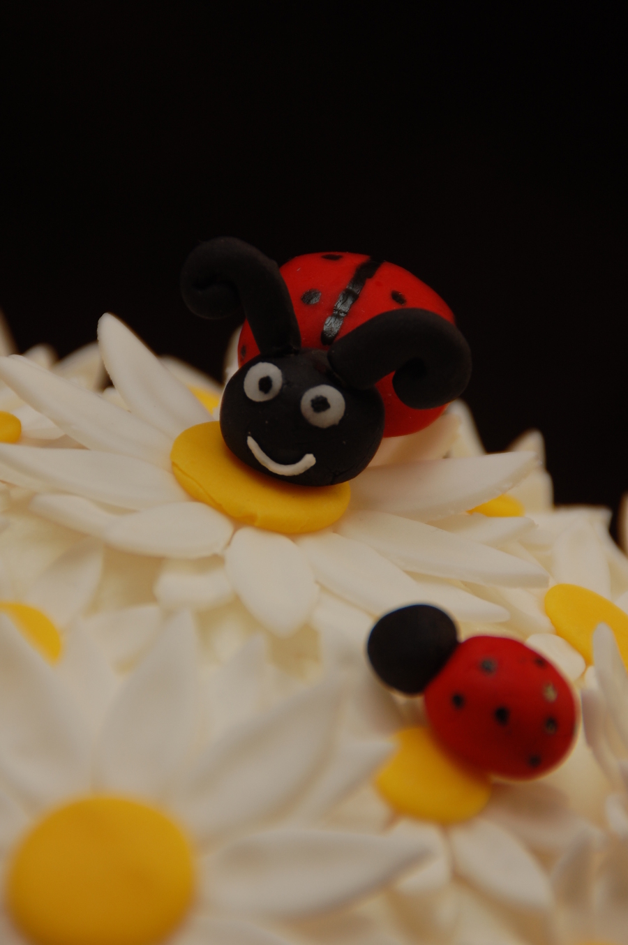 Daisy Bouquet With Ladybugs - CakeCentral.com
