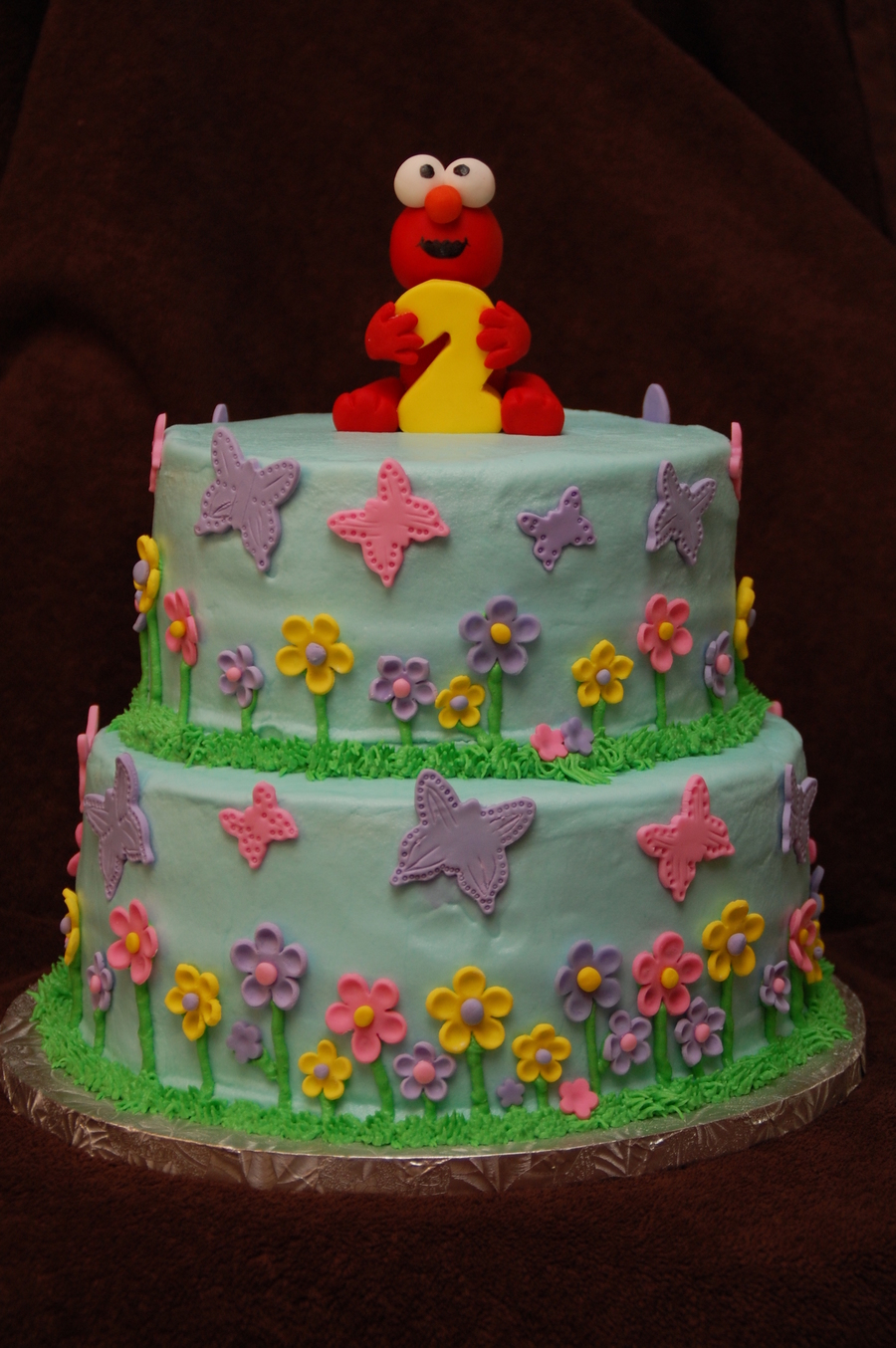 Girly Elmo Birthday Cake - CakeCentral.com
