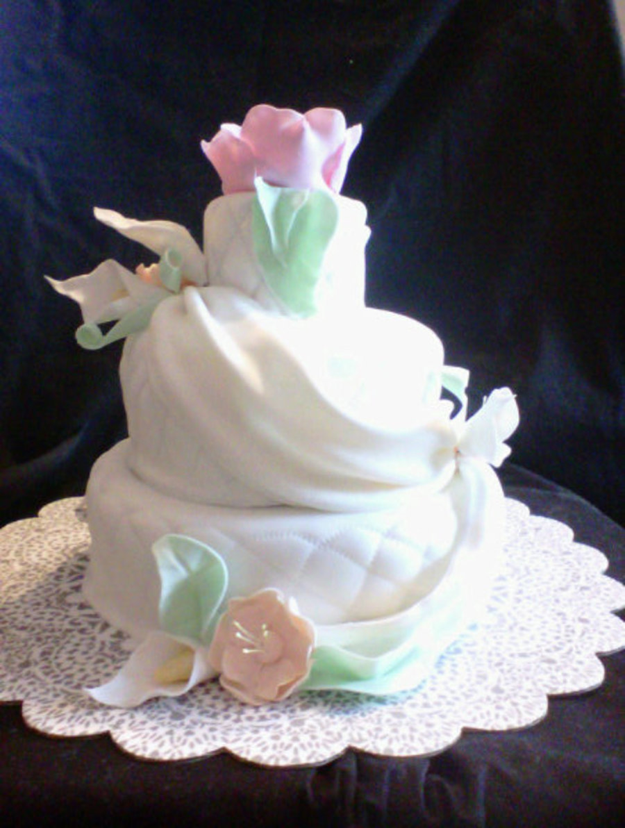 Medium Sized Wedding Cake - CakeCentral.com