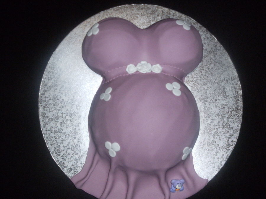 Pregnant Belly Cake - CakeCentral.com