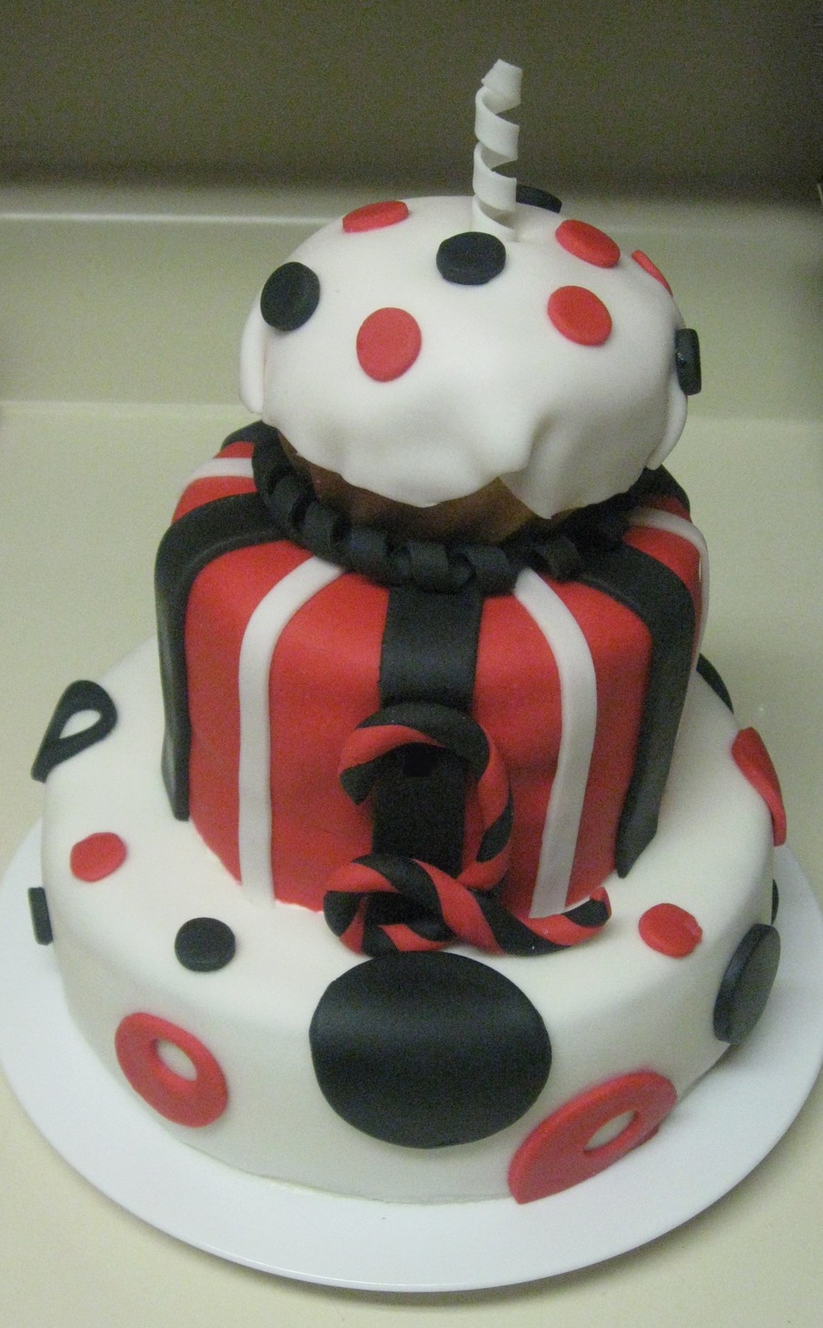 Three Tiered Birthday Cake - CakeCentral.com