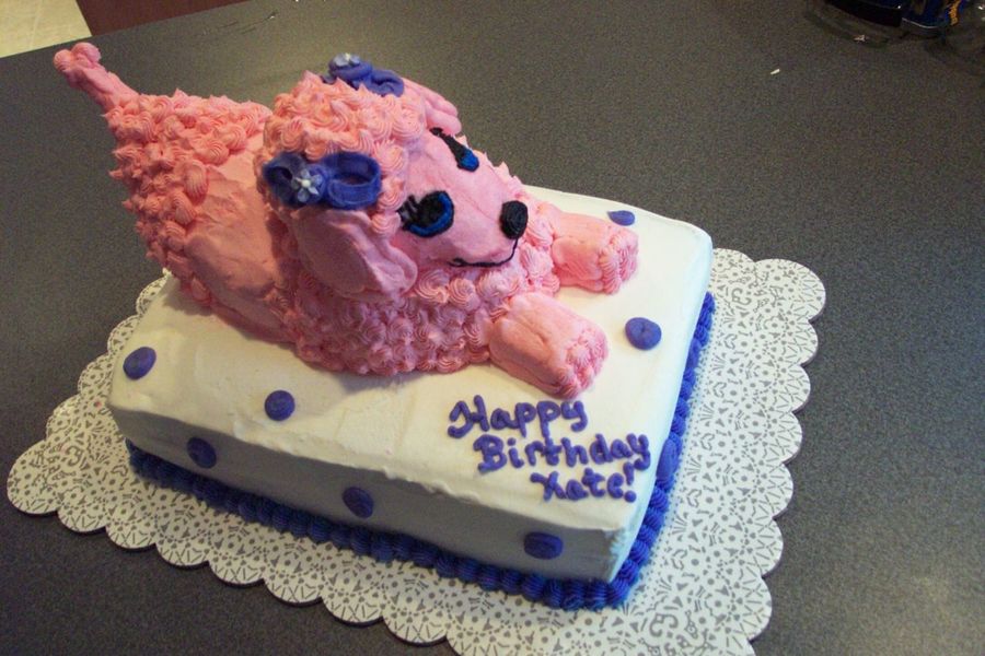 Pink Poodle Cake - CakeCentral.com